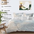 Abstract 4 Piece Duvet Cover Set Full Size Watercolor Teal Brown ...