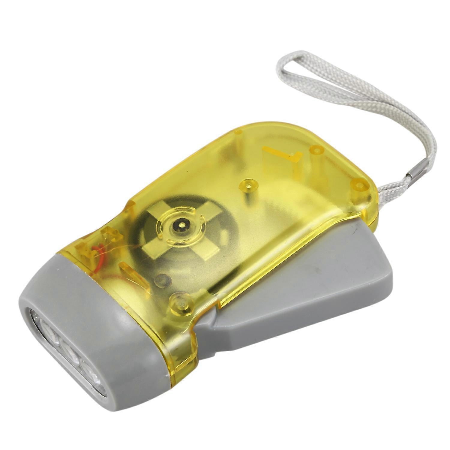 3 LED Dynamo Wind Up Flashlight Torch Light Hand Press Crank NR Camping ...