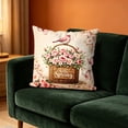 BSJJY Spring Summer Pink Floral Pillow Cover, 45x45cm Digital Print ...