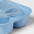 10pc (Set of 5) Plastic Divided Snack Food Storage Container Set Blue ...