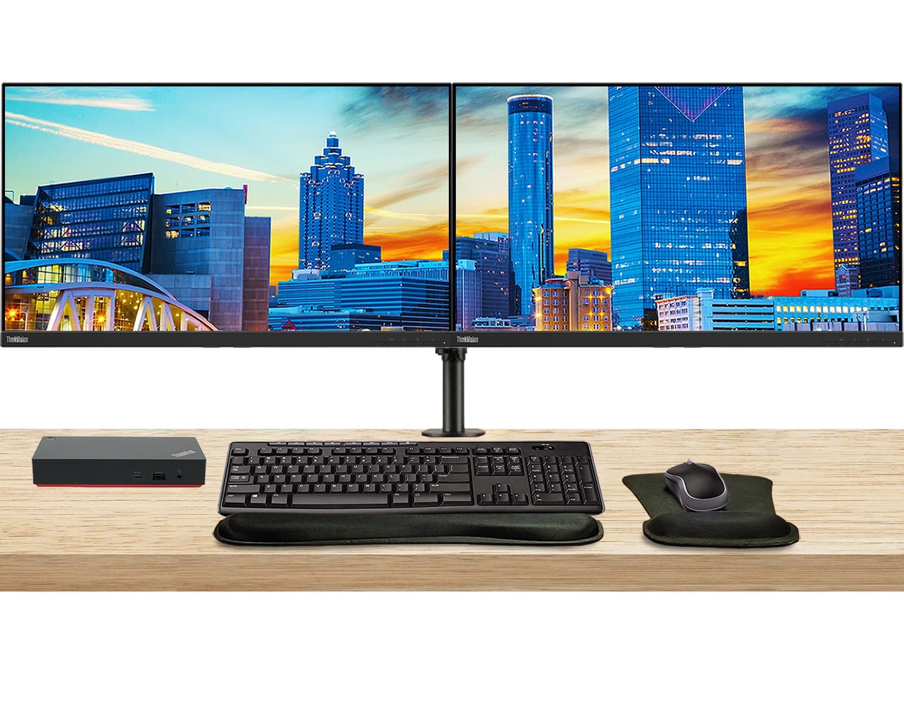 Lenovo ThinkVision E28u 3840 x 2160 LED 4K UHD LCD Monitor, 2-Pack ...