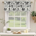 Beige White Western Cowboy 2 Panels Kitchen Valance, Vintage Cactus ...