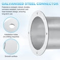 Uxcell Duct Connector Flange (5.6", Silver) - Galvanised Steel Round ...