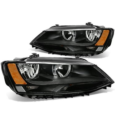Fit 11 12 13 14 15 16 17 18 Jetta Sedan LED DRL Projector Black Smoke ...