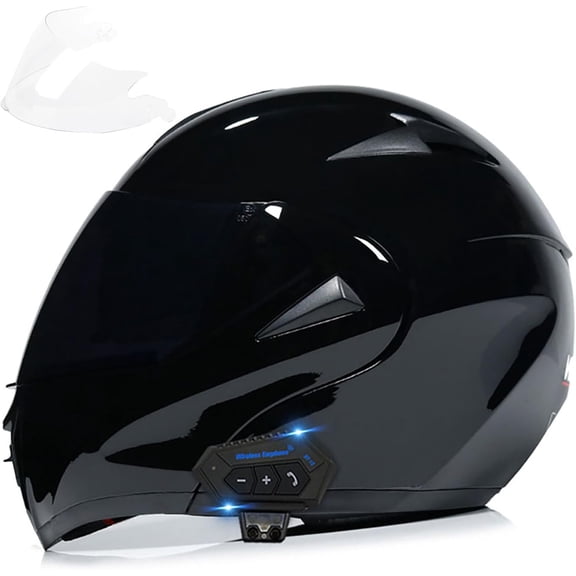 Bluetooth Modular Motorcycle Generic DOT Approved, Full Face Flip-Up ...