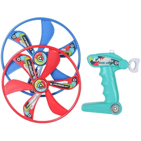 HTCM 1 Set Sky Spin Flying Aerial Disc Launcher Skyrocopter STEM Toys ...