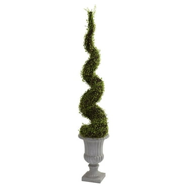 Nearly Natural 5 Plastic Boxwood Topiary - Outdoor - Walmart.com