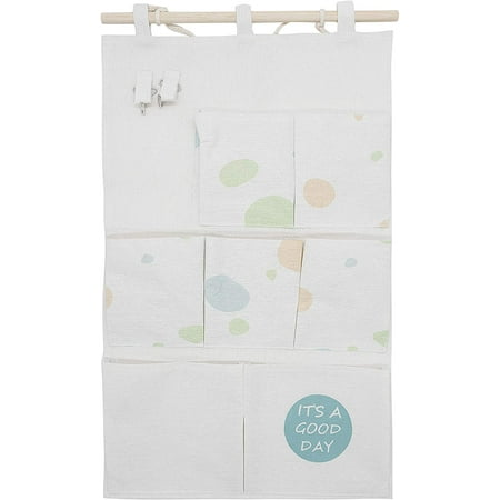 Linen/Cotton Fabric Wall Door Hanging Storage Case Organizer Pockets ...