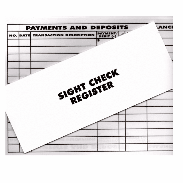 Pack of 5 Low Vision Sight Transaction Oversized Jumbo Check Registers ...