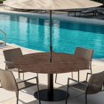 Camel Wooden Texture Round Outdoor Tablecloths with Umbrella Hole ...