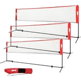 VIVOHOME Portable 10ft/ 14ft/ 17ft Height Adjustable Outdoor Badminton Net Set with Stand and ...