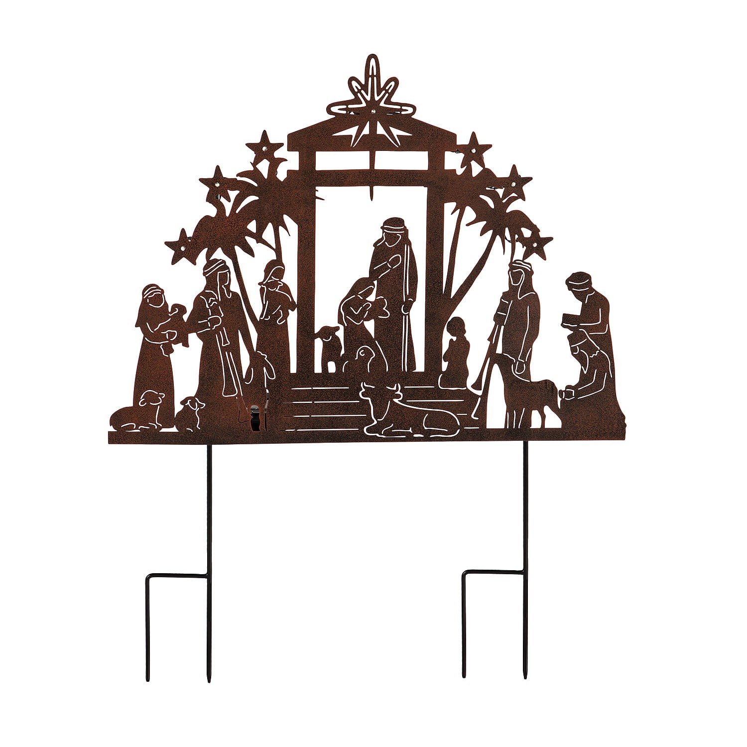 Evergreen Solar Nativity Garden Stake - Walmart.com