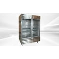 Cooler Depot 54 In. 47 Cu.ft 2 Glass Door Stainless Steel Commercial ...