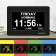 TROCOTN 7 Inch Extra Big Day Date Digital Calendar Alarm Clock with ...