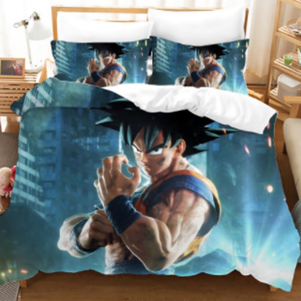 New 3 Pcs Dragon Ball Z Bedding Bed Set Anime Bedding Bed Set Twin Full