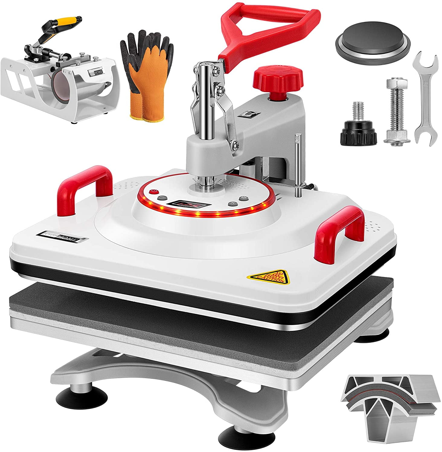 VIVOHOME Upgraded 5 in 1 Combo Multifunctional Swing Away Clamshell ...