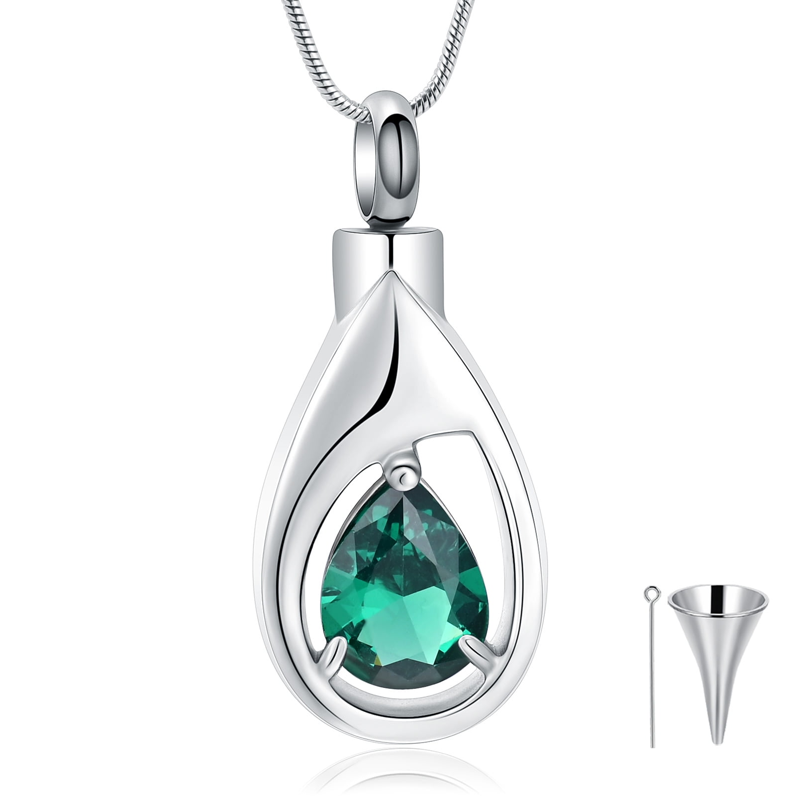 Cremation Jewelry Memorial Teardrop Ashes Keepsake Urns Pendant ...