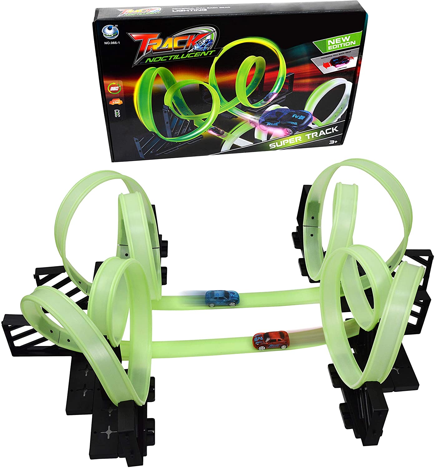 DIY Glow Light Up Tracks - Glow In the Dark Light Up Race Tracks ...
