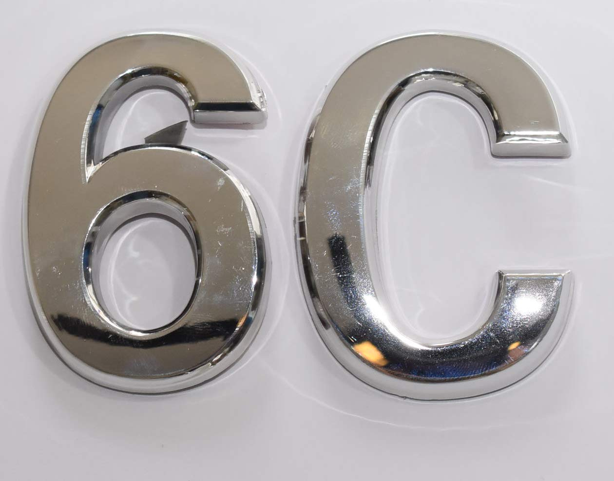 Apartment Number 6C Sign/Mailbox Number Sign, Door Number Sign. (Silver ...