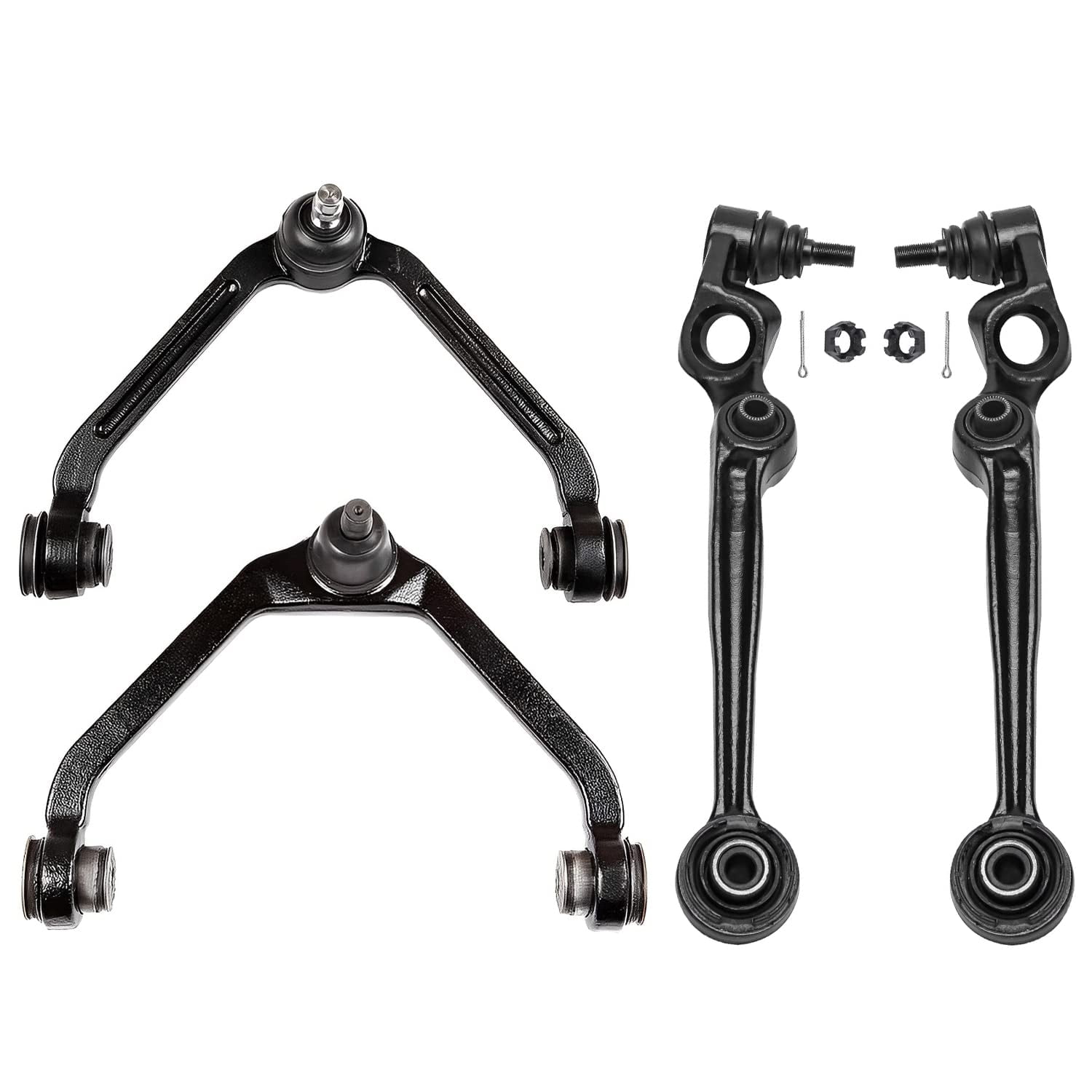 Detroit Axle- 4pc Lower and Upper Control Arms Kit Replacement for 1989 ...