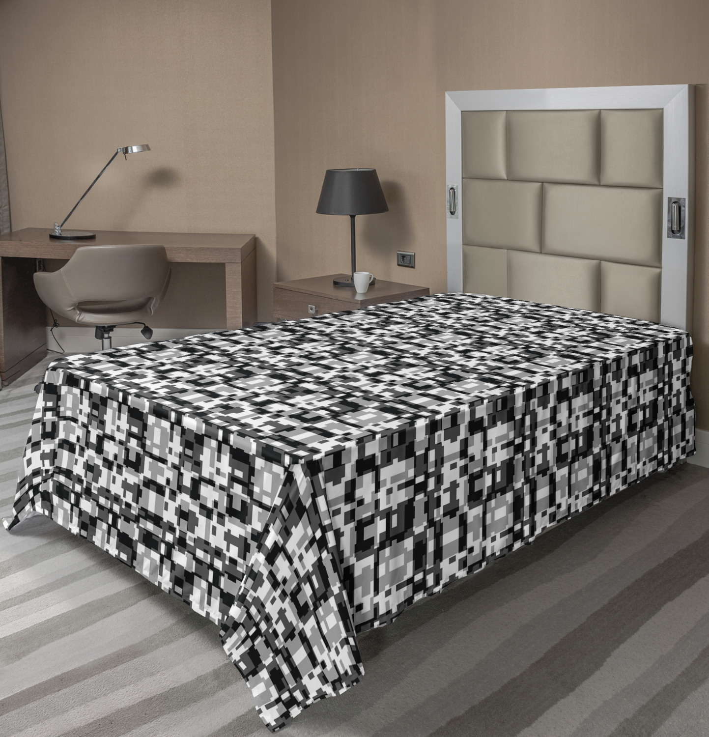 Abstract Flat Sheet, Asymmetric Greyscale Pattern Optical Tessellation ...