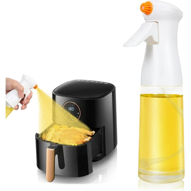 SHAR White Cooking Oil Spray Bottle, Olive Oil Spray Bottle - Glass ...