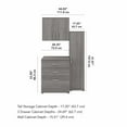 Universal 3 Piece Modular Closet Storage Set in Platinum Gray ...