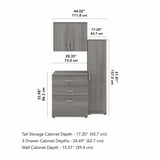 Universal 3 Piece Modular Closet Storage Set in Platinum Gray ...