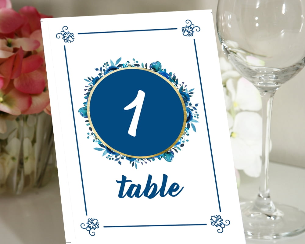 Darling Souvenir Round Floral Frame Table Numbers DIY Wedding Reception ...