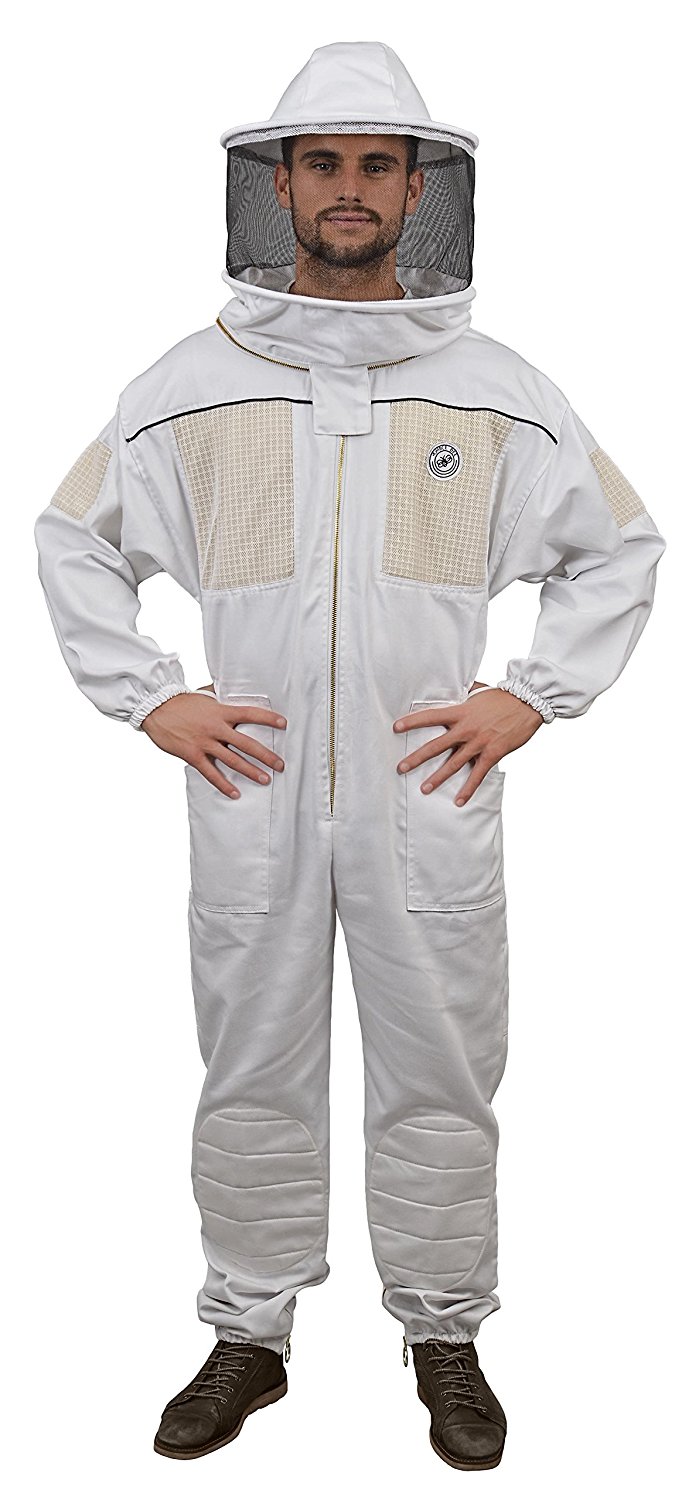XL Professional Cotton Full Body Beekeeping Bee Keeping Suit, with Veil ...