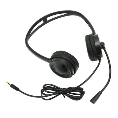 Communication Headset, Retractable Customer Service Headset 3.5mm Plug ...