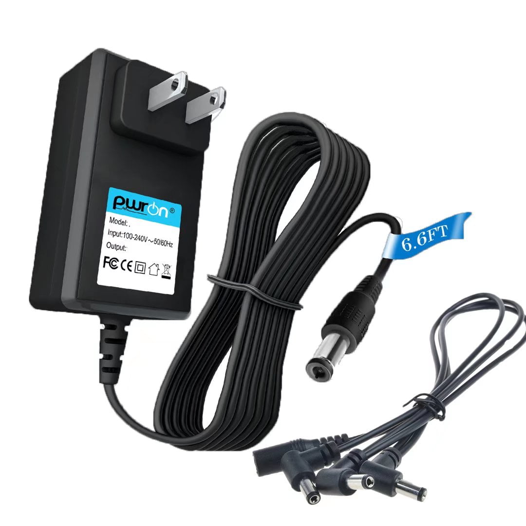 PwrON Compatible Center Negative AC Adapter Replacement for Guitar ...