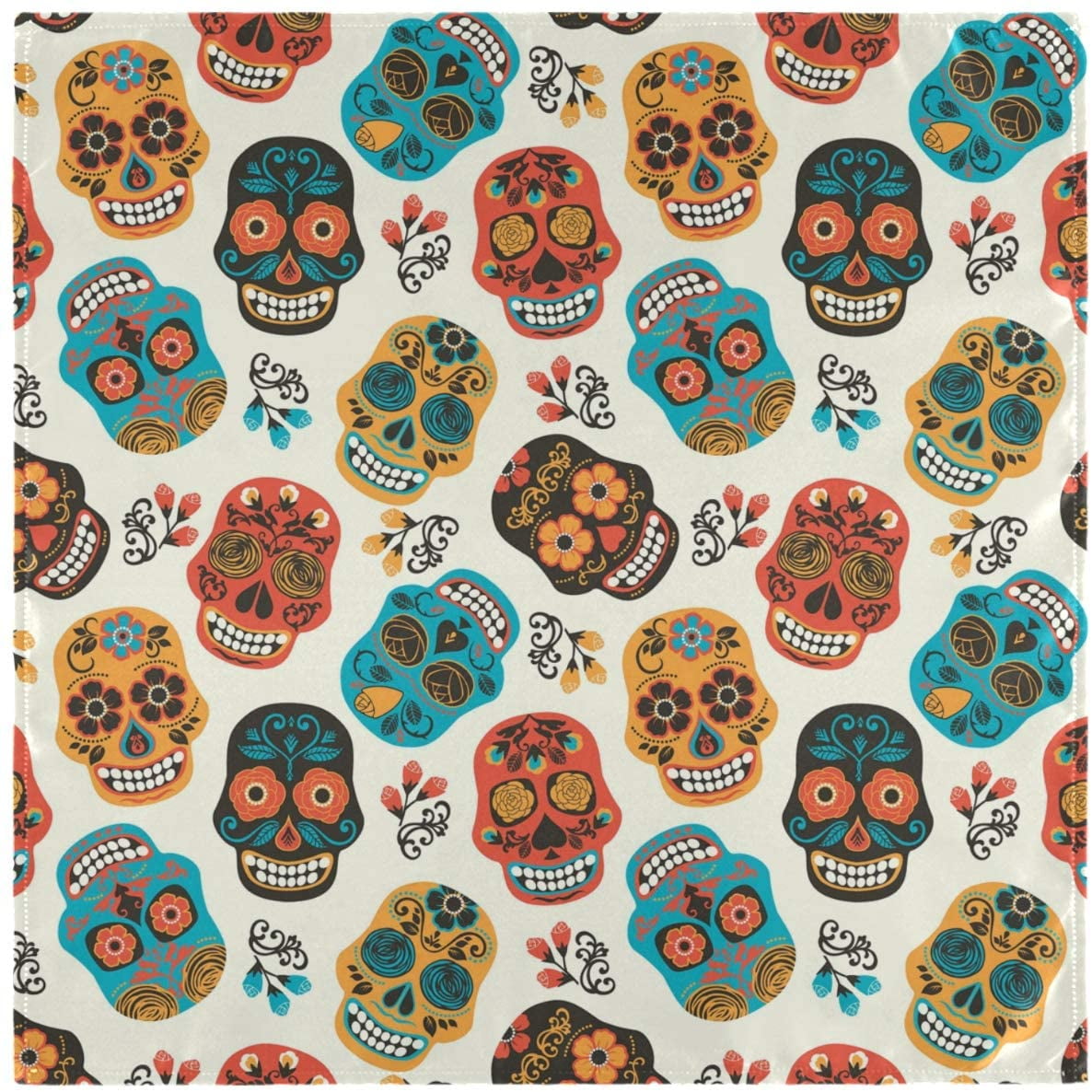 Kitchen & Dining Table Linens Home & Living Sugar Skull Cloth Cocktail ...