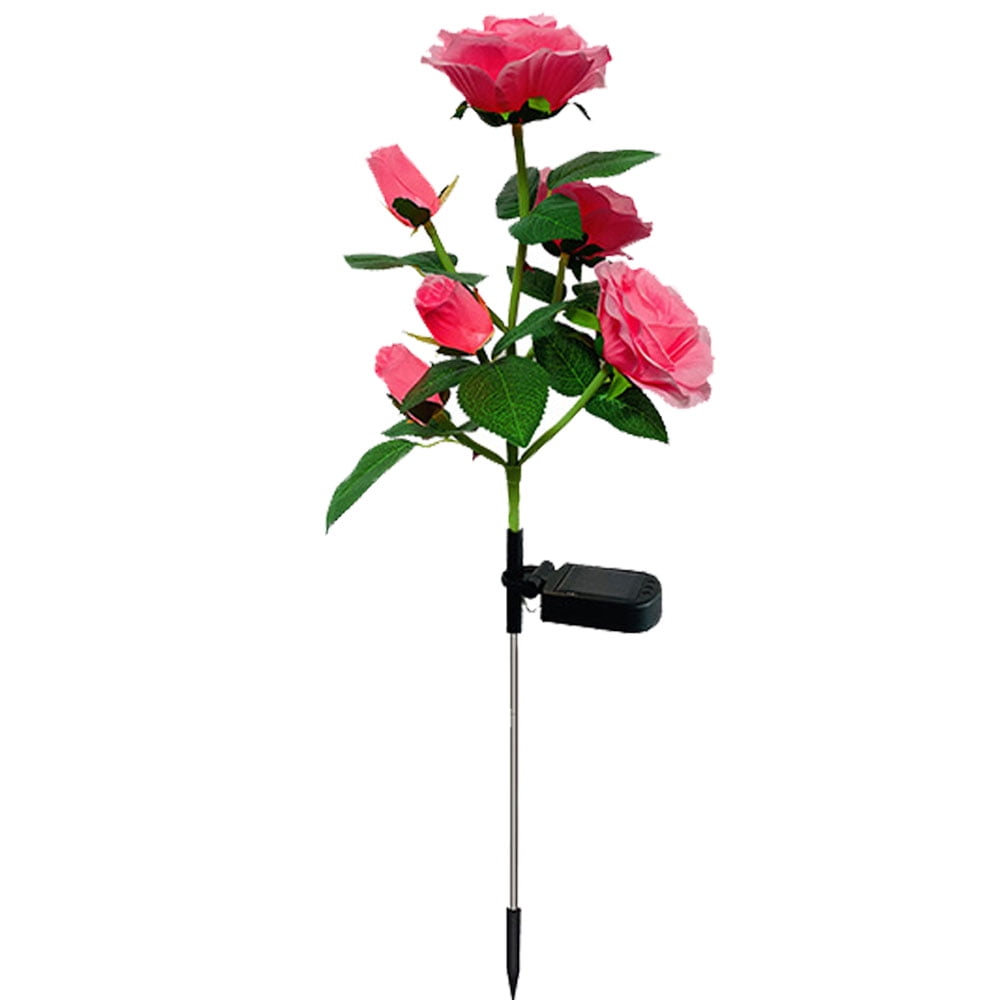 Solar Outdoor Light Rose Flower Decoration For Garden Path Landscape solar-outdoor-light-rose-flower-decoration-for-garden-path-landscape