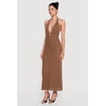 Women's Metallic Sun Pendant Halter Maxi Dress - Walmart.com