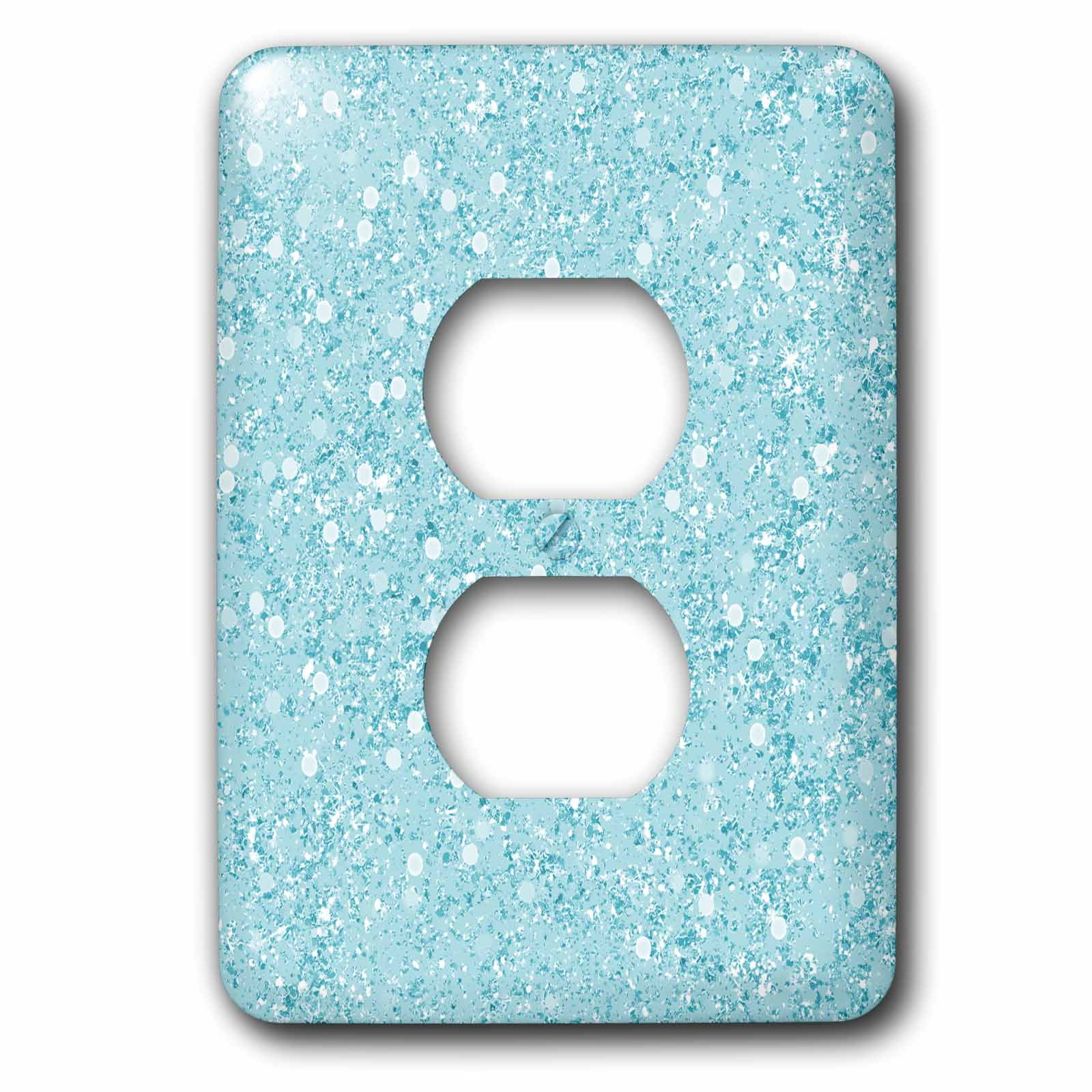 3dRose Aqua Blue Sparkle Confetti Bokeh - 2 Plug Outlet Cover (lsp ...