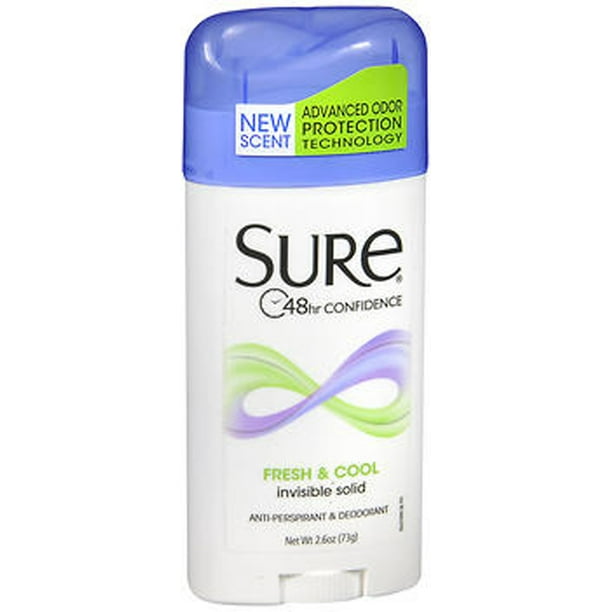 Sure Anti-Perspirant & Deodorant Invisible Solid Fresh & Cool 2.60 oz ...
