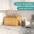 Bread Box for Kitchen Countertop, Large Bamboo Wood Bread Box, Wooden ...