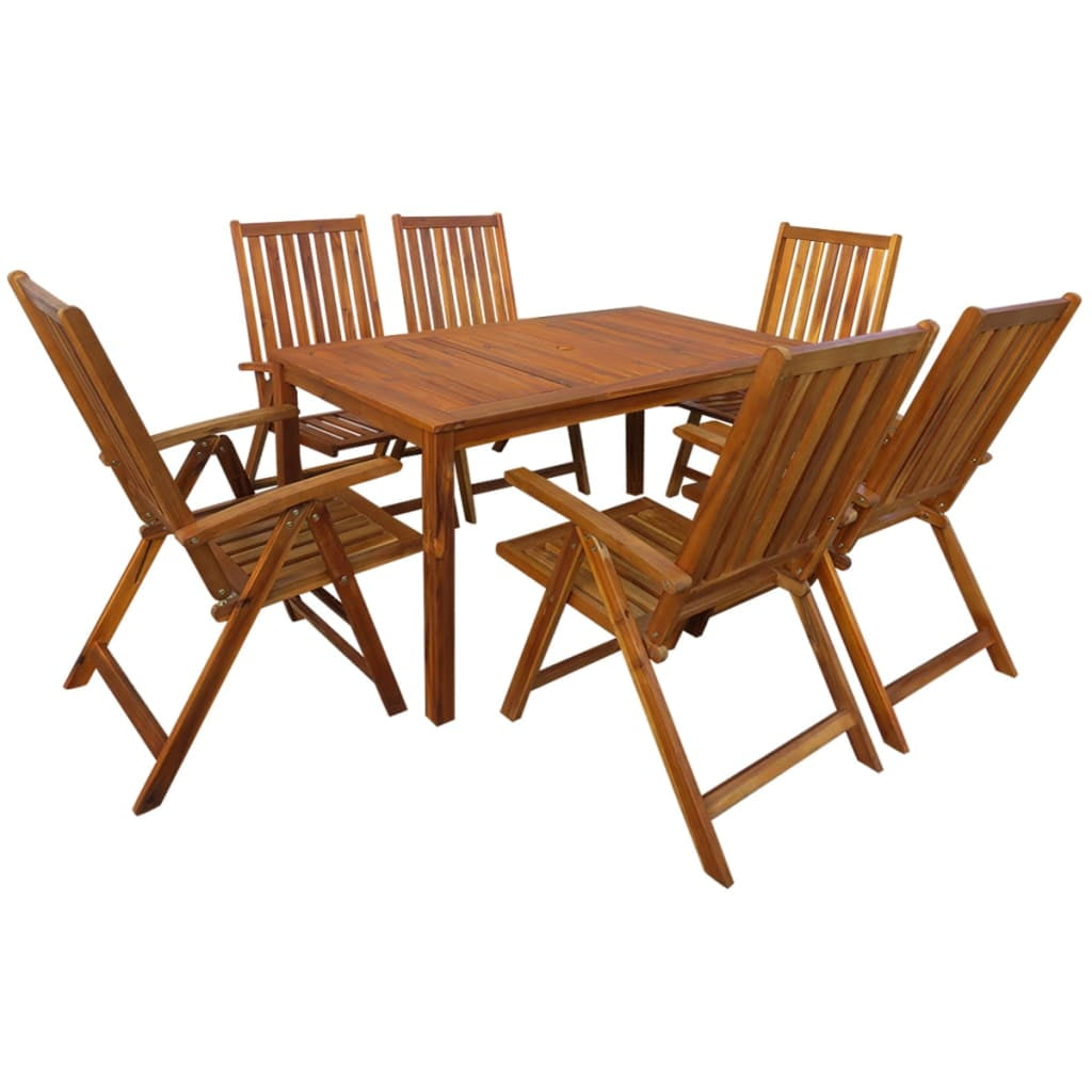 Click here for Vidaxl 7 Piece Outdoor Dining Set Solid Acacia Woo... prices