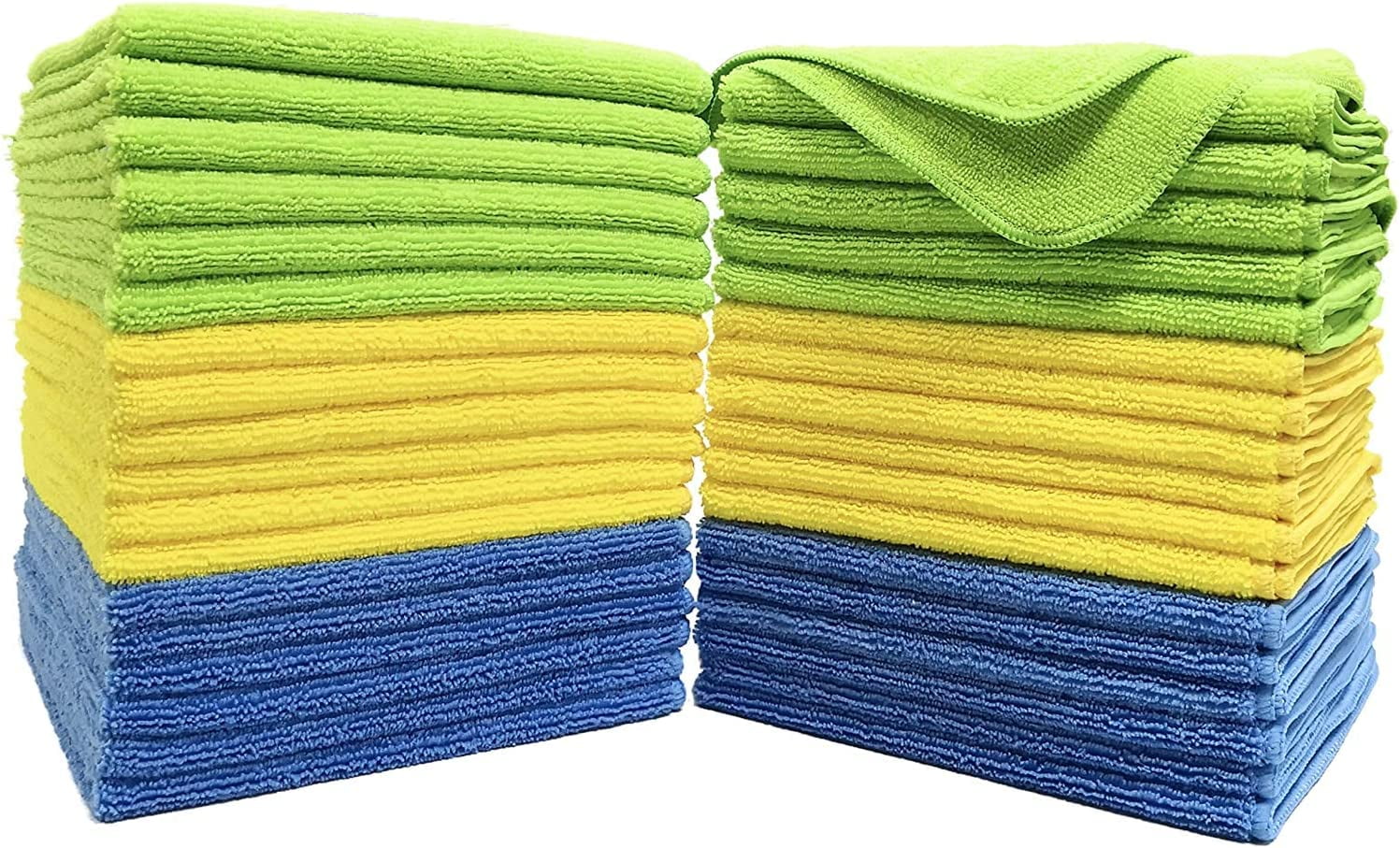 Careoutfit Premium Microfiber Cleaning Towels,16x16 in 36 Pack (Blue ...