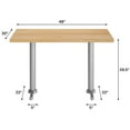 Flash Furniture 30" x 48" Solid Wood Commercial Indoor Tabletop in ...