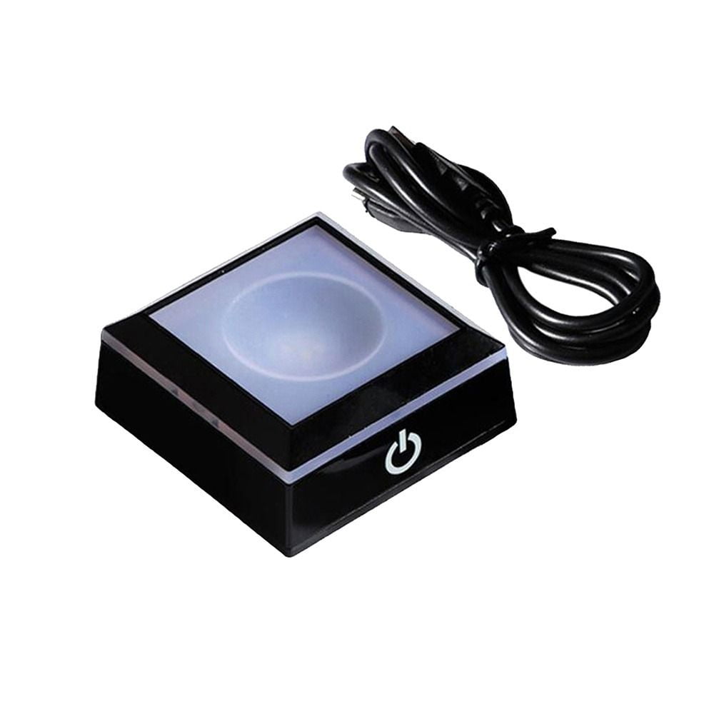 Bedroom 3D USB Crystal Statues Lights Display Holder LED Light Base ...