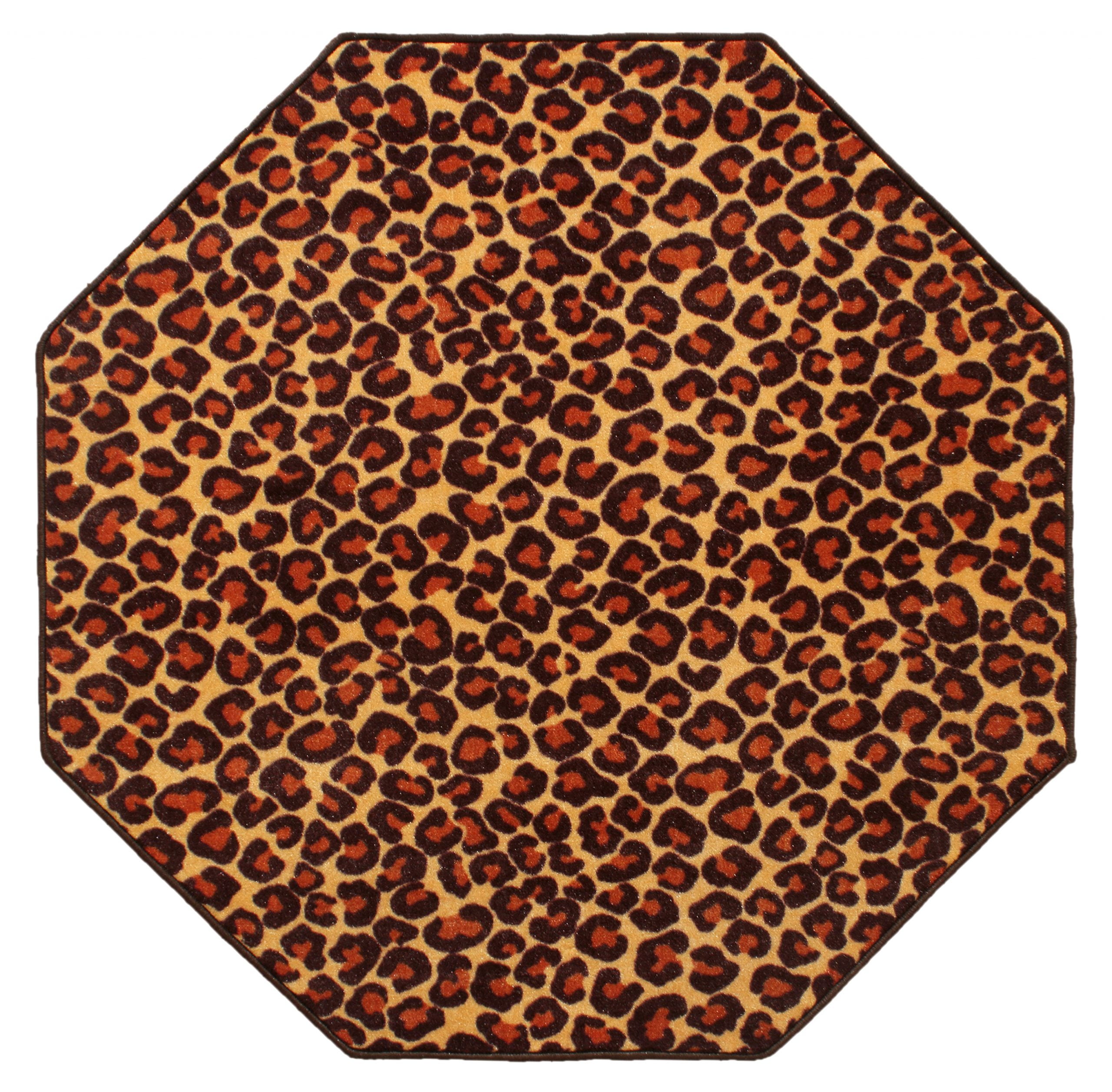 Furnish My Place Animal Print Rug - 2 ft. Octagon, Cheetah Real, Nylon ...
