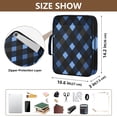 Blue and Blue Rhombus Accordion File Organizer Expanding File Folder 3 ...