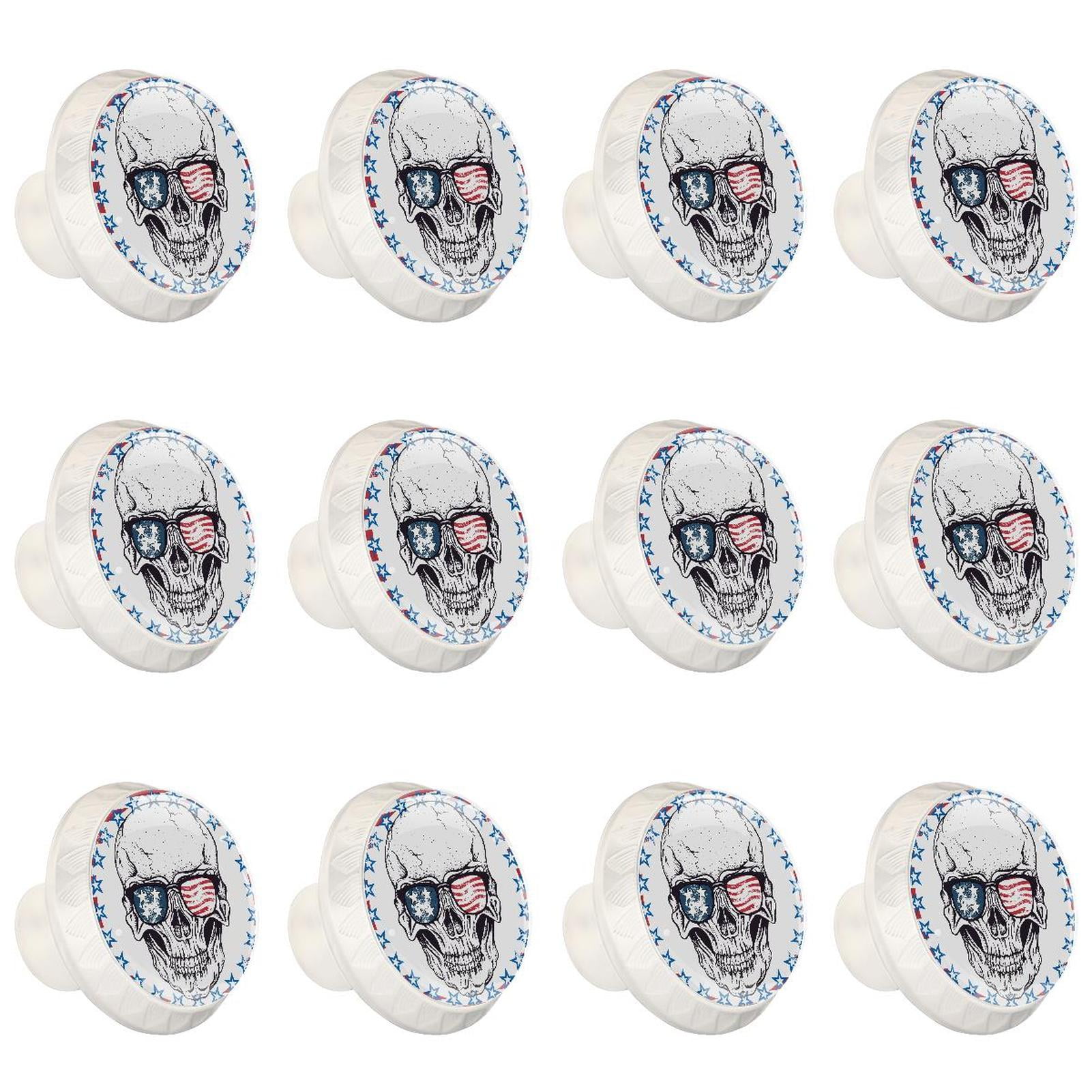 12 Pcs Skull Knobs for Kitchen Cabinet Cupboard Dresser Bookcase Drawer ...
