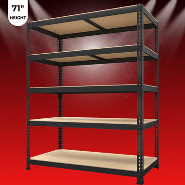 REIBII Heavy Duty Adjustable Metal Shelving Unit 2500LBS Capacity 5 ...