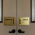 Signs ByLITA Classic Horizontal Empuje Jale Self-Adhesive Door Sign for ...