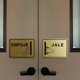 Signs ByLITA Classic Horizontal Empuje Jale Self-Adhesive Door Sign for ...