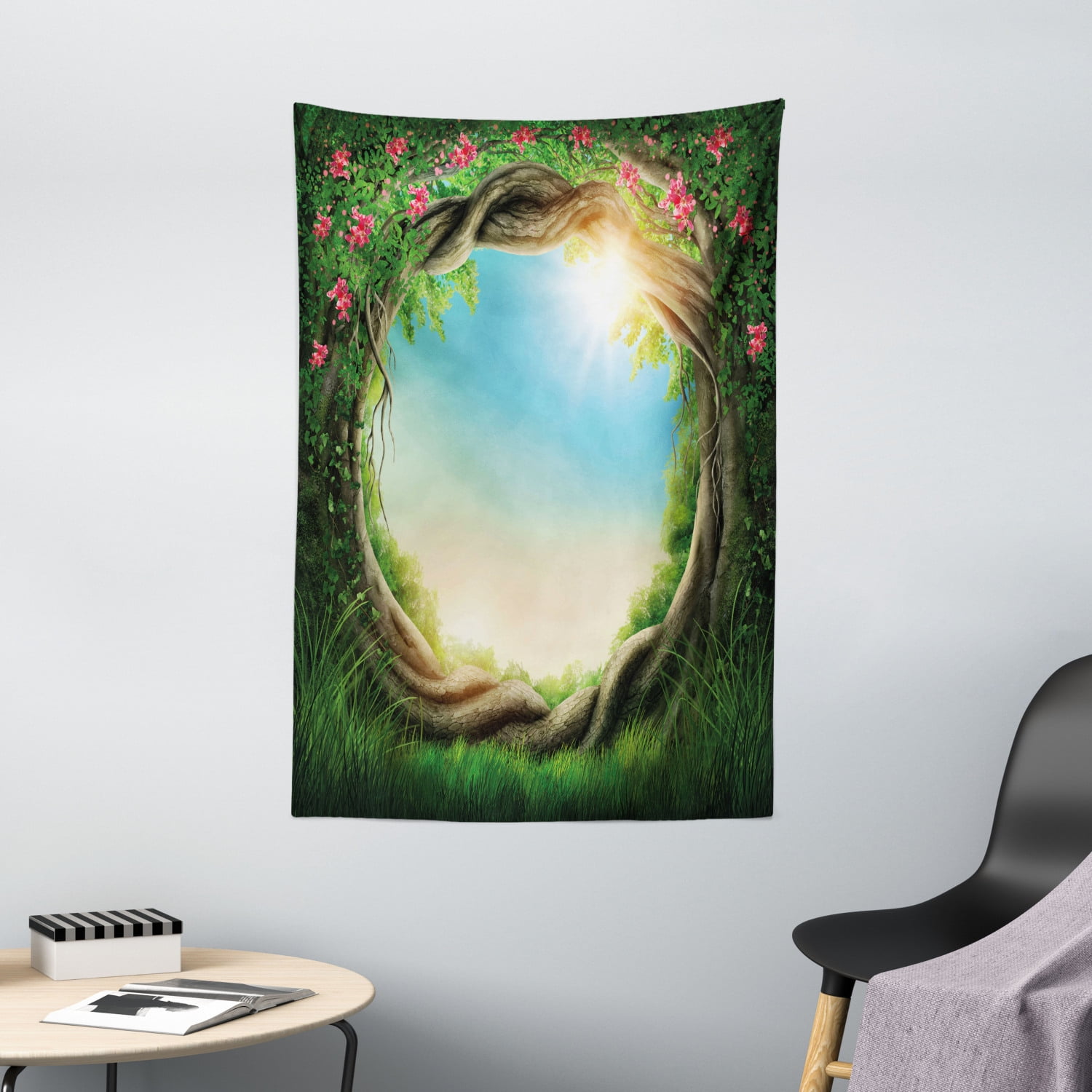 Tree Tapestry, Enchanted Forest in Spring Fresh Growth Foliage with ...