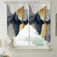 Abstract Impressionist Style Swag Curtain Valance for Window 2 Panels ...